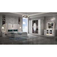 China Bulk Price Modern Luxury Bedroom Furniture Set king Size Bed Frame Master Room Complete Turkish Bedroom Sets with Led Lights for sale