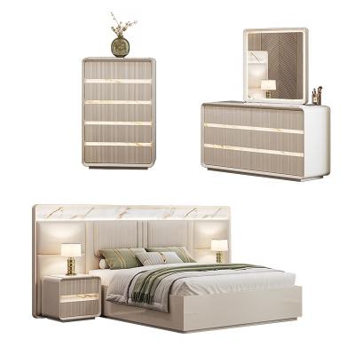 China Wholesale Contemporary Bedroom Furniture Set Home Master Room Hotel Apartment Wooden Frame king Size Modern Luxury Bedroom Sets for sale