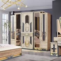 China Chambre a Coucher Complet De Luxe Bedroom Sets king Size Bed Home Room Double Wooden Frame Modern Luxury Bedroom Furniture Set for sale