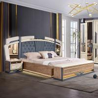 China Chambre a Coucher Complet De Luxe Bedroom Sets king Size Bed Home Room Double Wooden Frame Modern Luxury Bedroom Furniture Set for sale