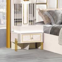 China Good Price Bedroom Furniture Sets Luxury Italian Bedroom Set Leather Headboard for sale