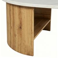 China Modern Dining Room Furniture Oval Wooden Dining Table Storage Base Nordic Home Restaurant Kitchen 6 Seater Dining Table for sale