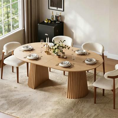 China Ensemble De Table Manger Modern Extendable Dining Table Set 6 Seater Dining Room Furniture Wooden Foldable Dining Table 4 Chairs for sale