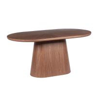 China Salle Manger Complet 6 Places Modern Dining Room Furniture Oval Wooden Dining Table 6 Seater Home Restaurant Dining Table Set for sale