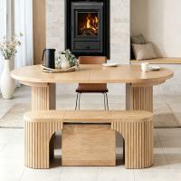 China Nordic Modern Extendable Dining Table Foldable Top Wooden Dining Room Furniture Minimalist Solid Wood Folding Dining Table Set for sale