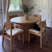 China Nordic Modern Extendable Dining Table Foldable Top Wooden Dining Room Furniture Minimalist Solid Wood Folding Dining Table Set for sale