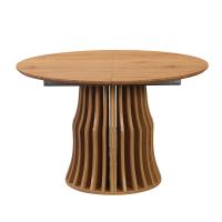 China Wholesale Modern Wooden Extendable Dining Table Folding Dining Room Furniture Simple Round Adjustable Expandable Dining Table for sale