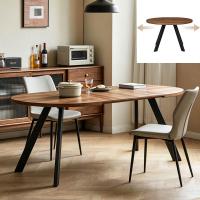 China Wholesale Modern Wooden Extendable Dining Table Folding Dining Room Furniture Simple Round Adjustable Expandable Dining Table for sale