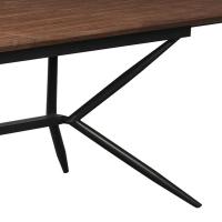 China Wholesale Minimalist Rectangle Dining Table Dining Room Furniture Metal Frame Kitchen Table Live Edge Wooden Modern Dining Table for sale