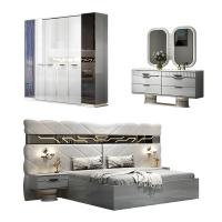 China New Design Complete Modern Bedroom Sets 5 Pieces Double Double Wooden Frame Full Modern Luxury king Size Bedroom Furniture Set for sale