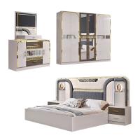 China New Design Complete Turkish Bedroom Sets Luxury king Size Bed Room 5 Pieces Double Wooden Frame Modern Bedroom Furniture Set for sale