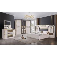 China New Design Complete Turkish Bedroom Sets Luxury king Size Bed Room 5 Pieces Double Wooden Frame Modern Bedroom Furniture Set for sale