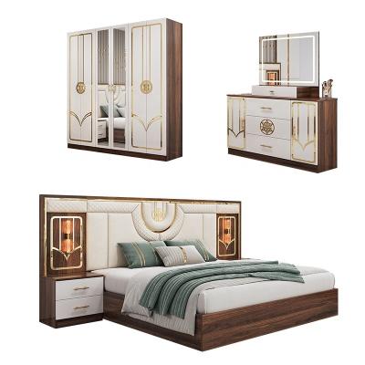 China China Wholesale Cheap Turkish Bedroom Furniture Set Wooden Frame Luxury king Size Bed Double Full Modern Luxury Bedroom Sets for sale