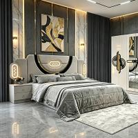 China China Wholesale Cheap Turkish Bedroom Furniture Set Wooden Frame Luxury king Size Bed Double Full Modern Luxury Bedroom Sets for sale