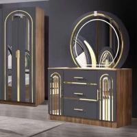 China Turkish Style Bedroom Sets Luxury king Size Bed Home Master Room Wooden Frame Contemporary Complete Modern Bedroom Furniture Set for sale