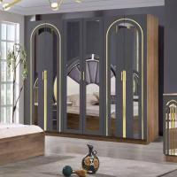 China Turkish Style Bedroom Sets Luxury king Size Bed Home Master Room Wooden Frame Contemporary Complete Modern Bedroom Furniture Set for sale