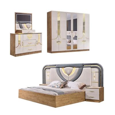 China Ensemble Lit Armoire Et Coiffeuse Turkish Furniture Bedroom Sets Luxury king Size Bed Room Wooden Modern Bedroom Furniture Set for sale