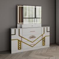 China Wholesale Modern Design Double Leather King Bed Wardrobe Dresser Full Set Home Wooden Queen Size Luxury Furniture Bedroom Sets for sale