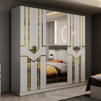 China Wholesale Modern Design Double Leather King Bed Wardrobe Dresser Full Set Home Wooden Queen Size Luxury Furniture Bedroom Sets for sale