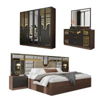 China Wholesale Turkish Modern Bedroom Furniture Set Complete 5 Pieces king Size Bed Room Wooden Frame Home Furniture Bedroom Sets for sale
