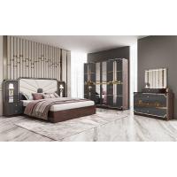 China Modern Luxury Bedroom Furniture Set Wooden Frame High Gloss Grey King Size Bed Master Room Suite Turkish Bedroom Sets Furniture for sale