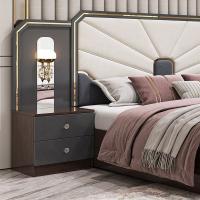 China Modern Luxury Bedroom Furniture Set Wooden Frame High Gloss Grey King Size Bed Master Room Suite Turkish Bedroom Sets Furniture for sale
