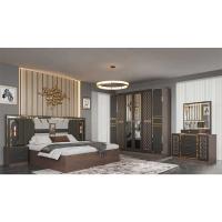 China Luxury Wooden Bedroom Furniture Set king Size Bed Frame Home Room Suite Full Modern Bedroom Sets with Wardrobe Dressing Table for sale