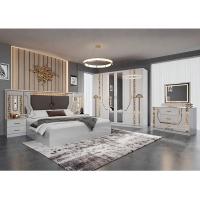 China Wholesale Turkish king Size Bed Set Complete Luxury Bedroom Sets Double Adult Room Wooden Frame Modern Bedroom Furniture Set for sale