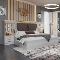 China Wholesale Turkish king Size Bed Set Complete Luxury Bedroom Sets Double Adult Room Wooden Frame Modern Bedroom Furniture Set for sale