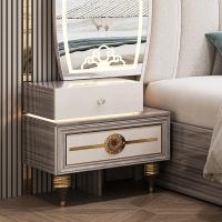 China King Size Modern Bedroom Furniture Set Luxury Lighted Headboard Double Bed Set Wooden Frame Full Turkish Home Master Bedroom Set for sale