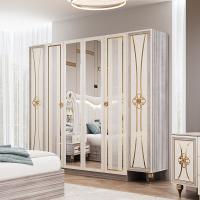 China King Size Modern Bedroom Furniture Set Luxury Lighted Headboard Double Bed Set Wooden Frame Full Turkish Home Master Bedroom Set for sale