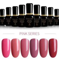 China 6 Colors Pink Full Cover Soak Off Non Toxic Nail Polish for sale