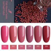 China 6 Colors Pink Full Cover Soak Off Non Toxic Nail Polish for sale