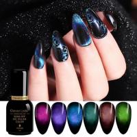 China Beauty Salon Non Toxic Nail Polish , 6 Colors 9D Cateye Gel Nail Polish for sale