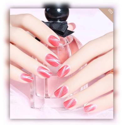 China Rose Gold Acrylic Cat Eyes Non Toxic Quick Dry Nail Polish for sale