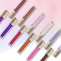 China 12 Colors Waterproof Matte Lip Gloss Set , 8ml Glitter Lip Gloss for sale