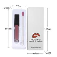 China MSDS 8ml 2 In 1 Matte Lip Liner And Lip Gloss Set for sale