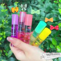 China Hot Stamping Logo Longlasting 6 Colors Fruit Lip Gloss for sale