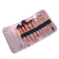 China Rose Golden Shining 10pcs Eye And Face Brush Set for sale