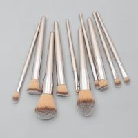 China Eco Friendly Champagne Handle Synthetic Makeup Brushes Set for sale