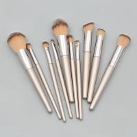 China Eco Friendly Champagne Handle Synthetic Makeup Brushes Set for sale
