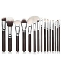China Custom Logo Black Face And Eye Makeup Brush Set for sale
