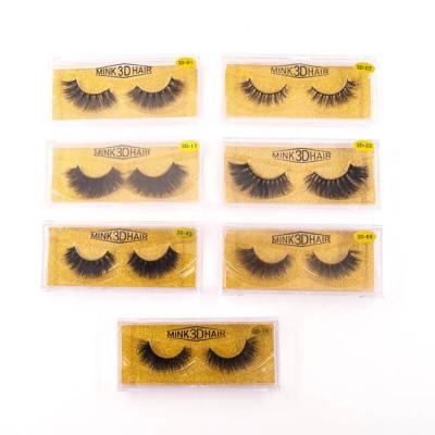 China Custom Box Private Label Handmade 25mm 3D Mink Eyelashes for sale