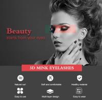 China Natural Black Fur 0.05mm 3D Mink False Eyelashes for sale