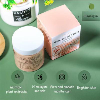 China Custom Logo Label Whitening Himalayan Salt Body Scrub for sale
