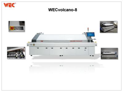 China WEC -320℃ Lead Free Smt Reflow Soldering Machine 8 Zones Max 430mm Leaded Solder CE for sale