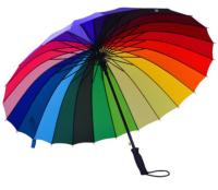 China Waterproof 24 Colours Straight Rainbow Umbrella For Outdoor Use for sale