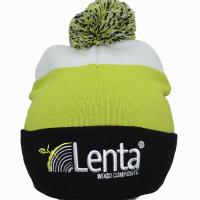 China Promotional Soft Warm Embroidery Knitted Pom Pom Beanie Custom Made for sale