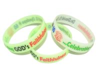China Color Filled Custom Silicone Bracelets Glow In The Dark For Outdoor Events for sale