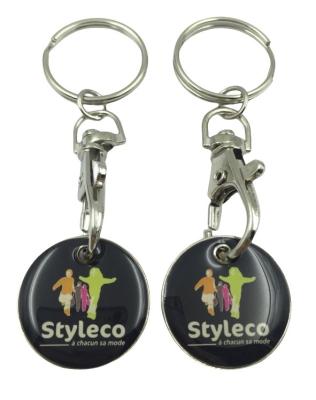 China Custom Made Epoxy Dome Trolley Tokens With Customized Design And Logo for sale